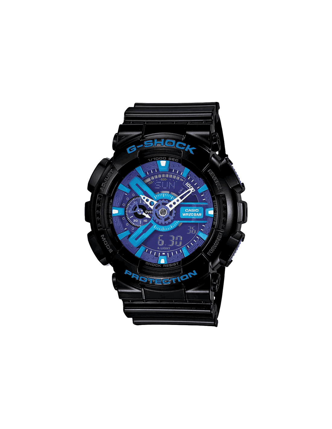 Men's Casio G-SHOCK Watch 5146 GA-110 HC,Black,Purple,Blue,