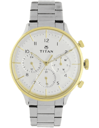 Analog Golden Titan Watch For Men With Day Date, Model, 51% OFF