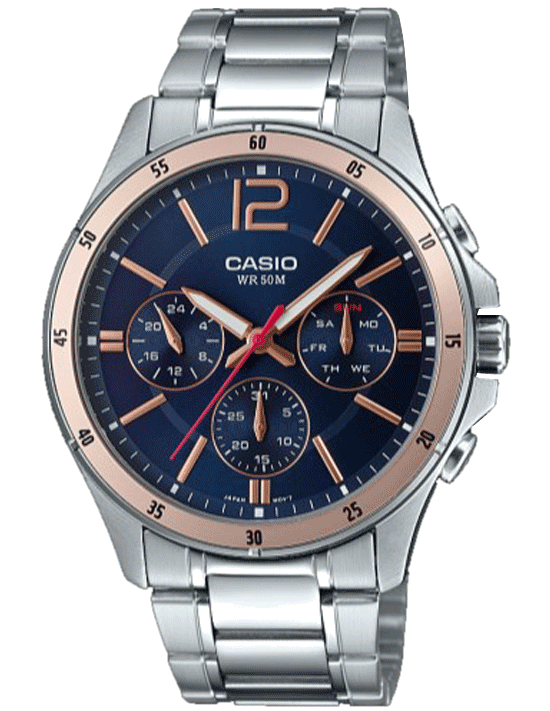Buy Casio A1745 MTP-1374D-2A2VDF Enticer Men Watch in India I Swiss...
